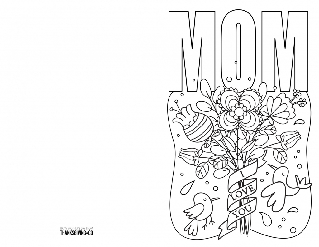 Printable Mothers Day Cards To Color Printable Card Free