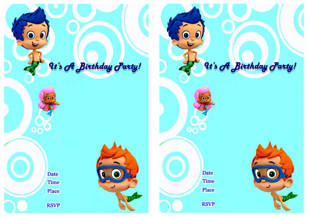 Bubble Guppies Printable Birthday Cards Printable Card Free