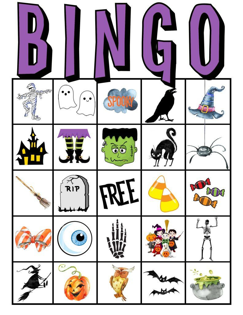 Printable Halloween Bingo Cards For Classroom Printable Card Free